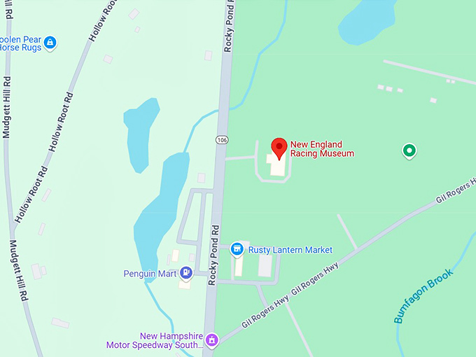 new england racing museum map