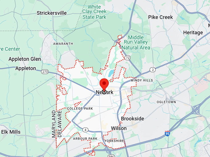 16. newark delaware map