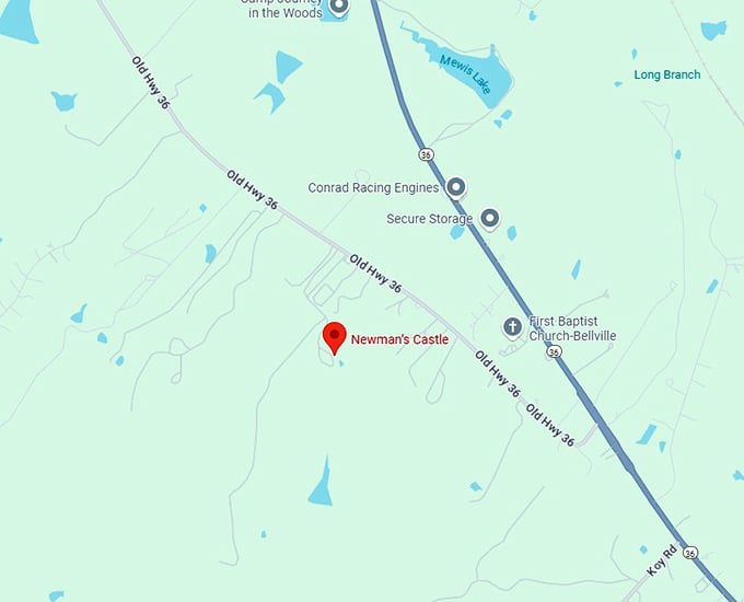 newman&rsquo;s castle map
