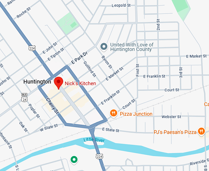 16. nick's kitchen map