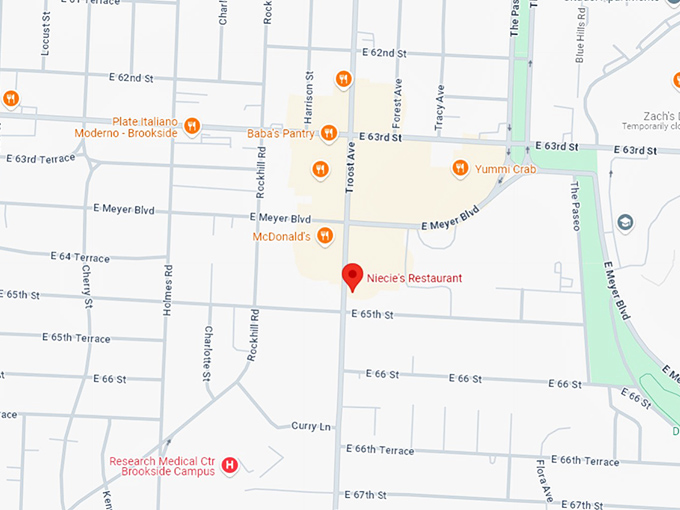 16. niecie's restaurant map