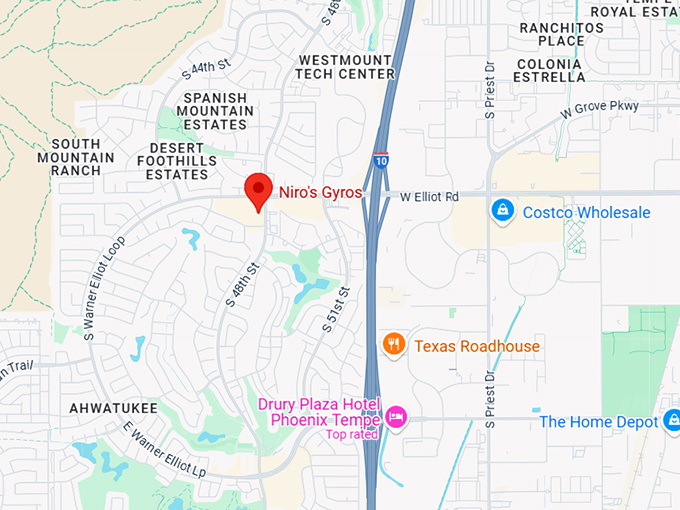 16. niro's gyros map