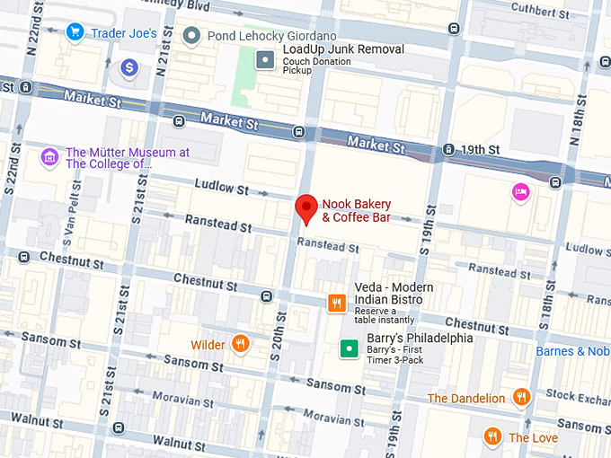 16. nook bakery & coffee bar map