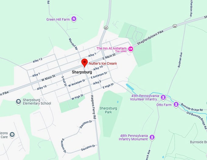 16. nutter's ice cream map