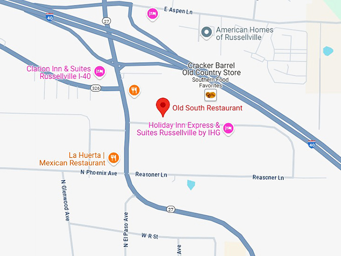 16. old south restaurant map