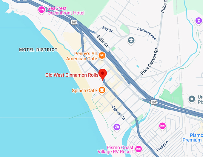 16. old west cinnamon rolls map