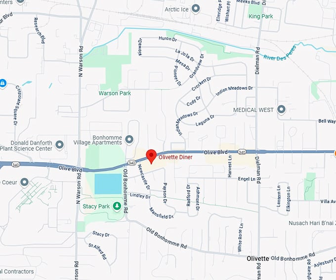 16. olivette diner map