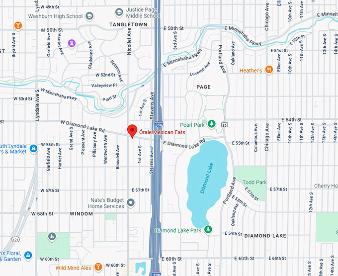 16. &Oacute;rale mexican eats map