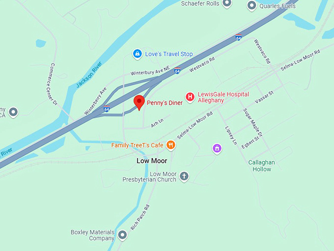 16. penny's diner map