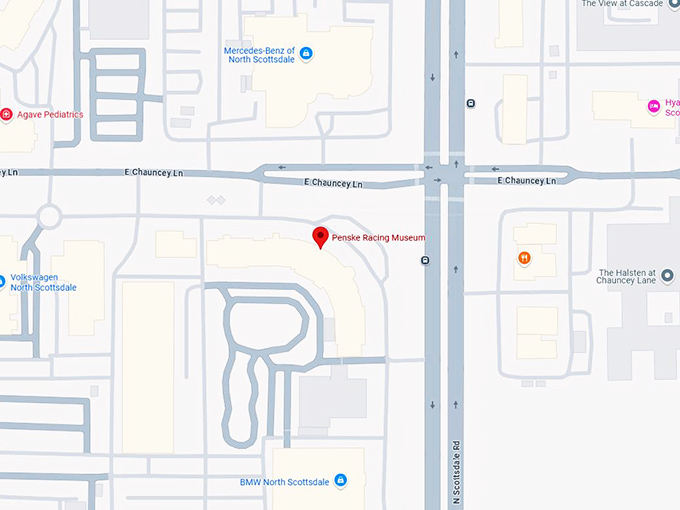 penske racing museum map