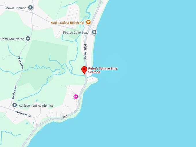 16. petey's summertime seafood map