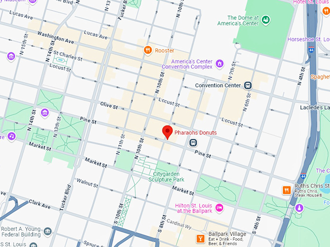 16. pharaohs donuts map