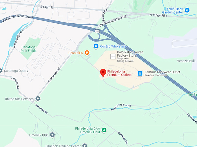 16. philadelphia premium outlets map