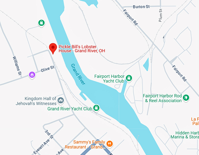 16. pickle bill's lobster house grand river, oh map