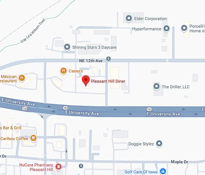 16. pleasant hill diner map