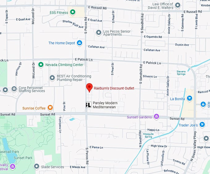 16. raeburn's discount outlet map