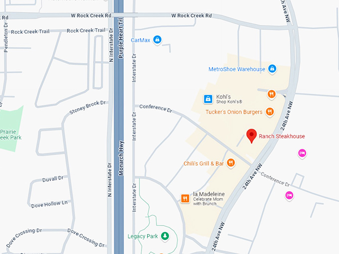 16. ranch steakhouse map