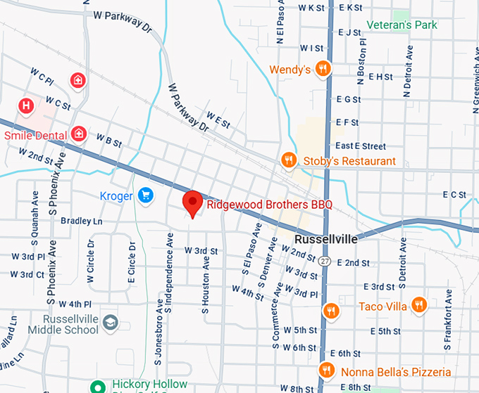 16. ridgewood brothers bbq map