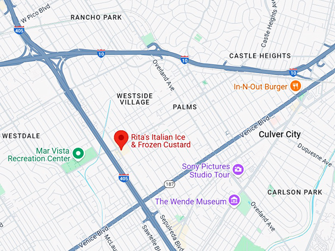 16. rita's italian ice & frozen custard map