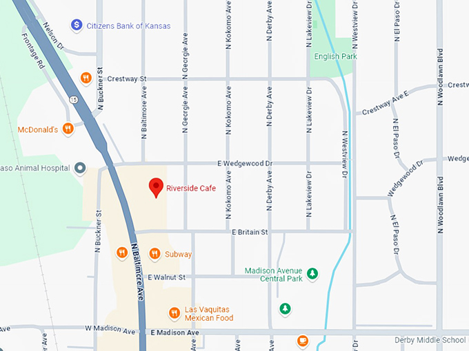 16. riverside cafe map