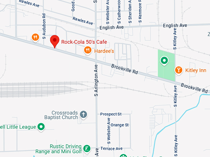 16. rock cola 50's cafe map