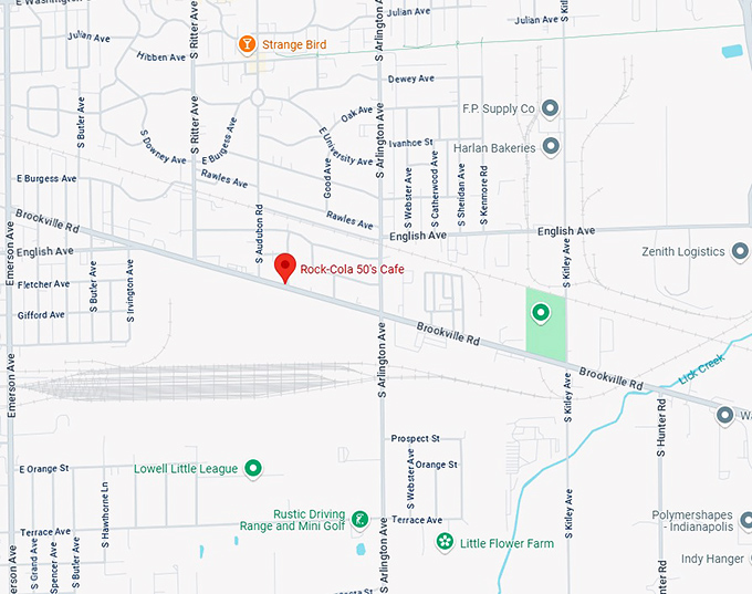 16. rock cola 50's cafe map