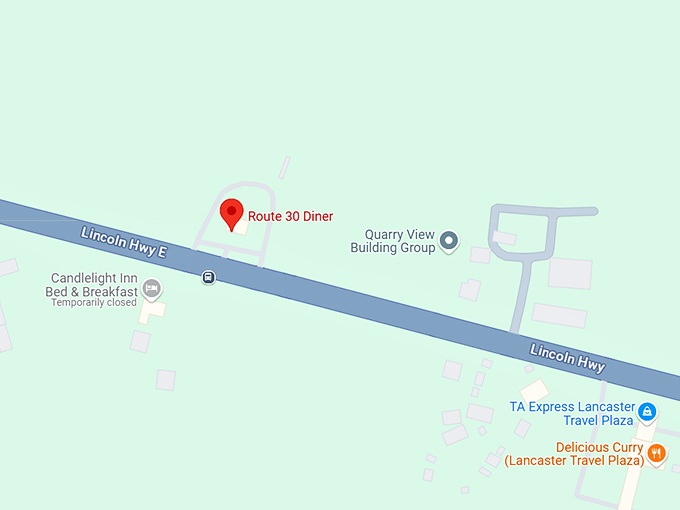 16. route 30 diner map