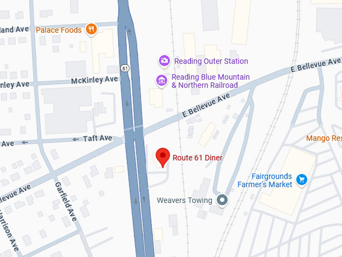 16. route 61 diner map