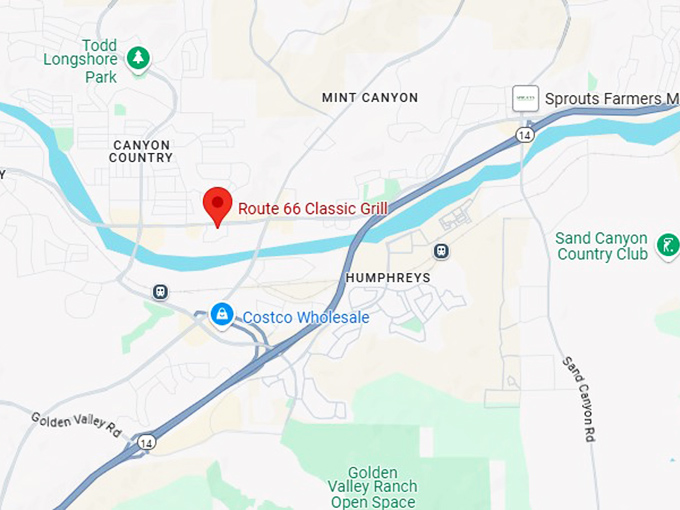 16. route 66 classic grill map