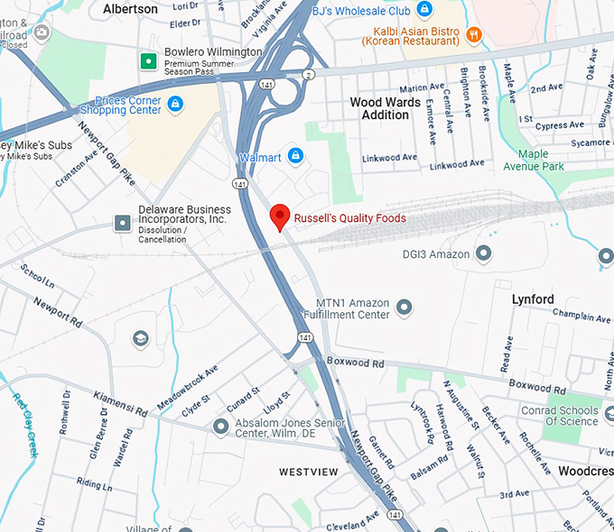 16. russell's quality foods map