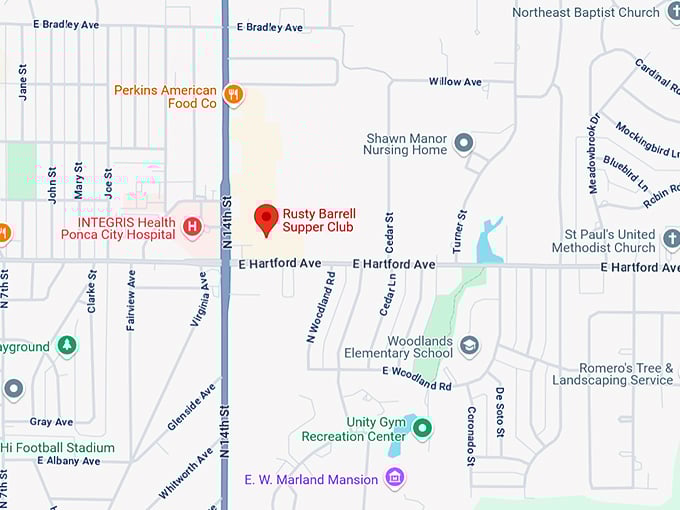 16. rusty barrell supper club inc map