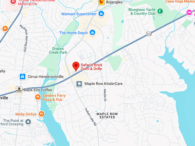 16. safari's brick oven & grille map