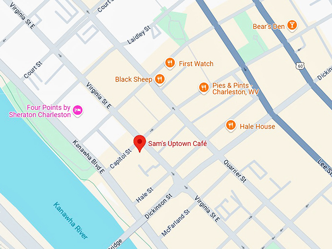 16. sam's uptown caf&eacute; map