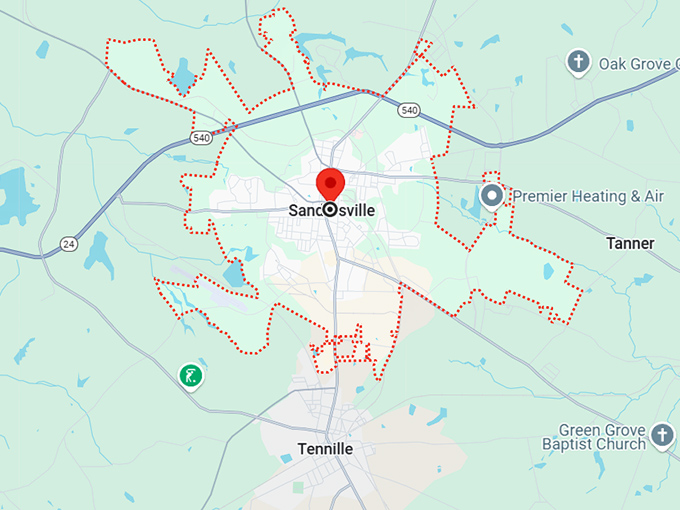 16. sandersville georgia map