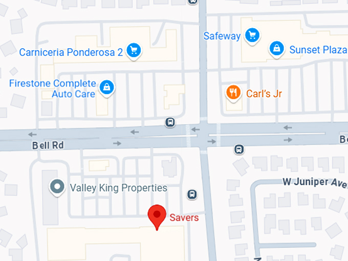 16. savers (3517 w bell rd) map