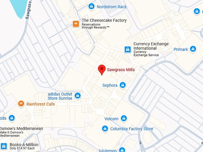 16. sawgrass mills map