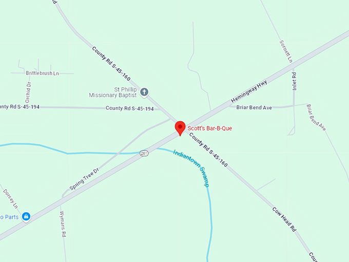 16. scott&rsquo;s bar b que map