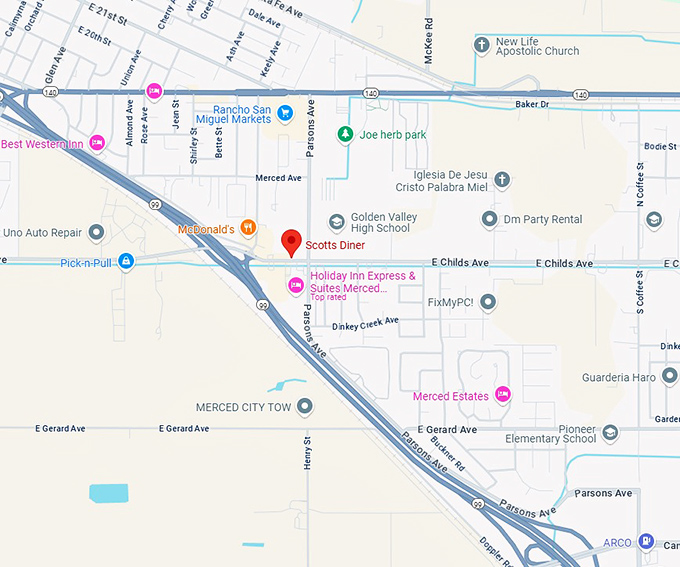 16. scotts diner map