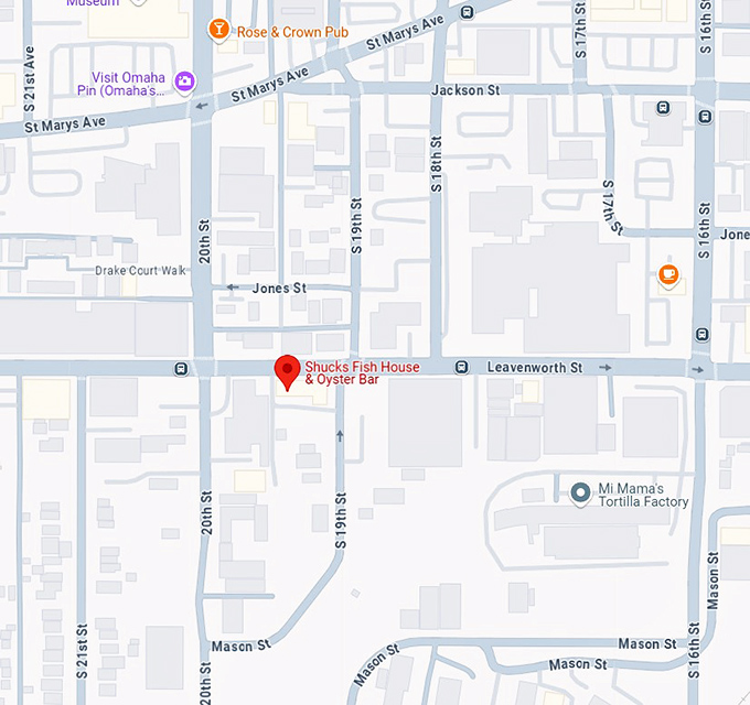 shucks fish house & oyster bar map