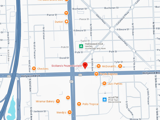 16. siciliano's frozen custard map