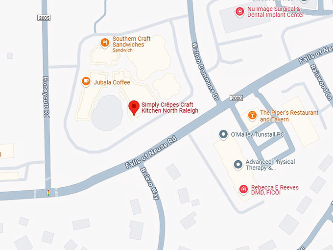 16. simply crepes raleigh's map