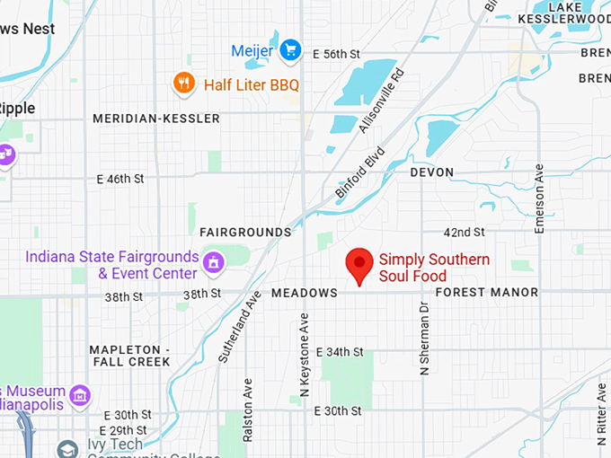 16. simply southern soul food map