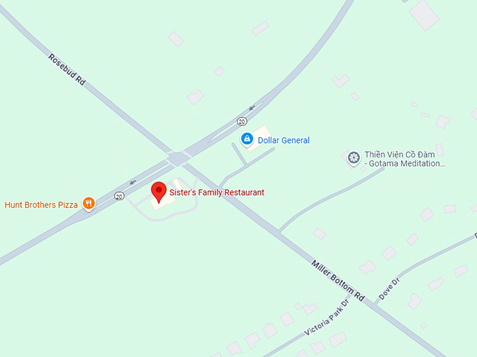 16. sister's family restaurant map