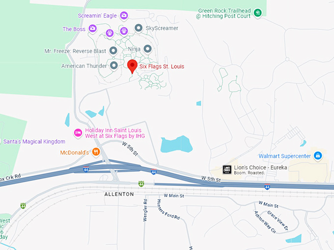 16. six flags st. louis map