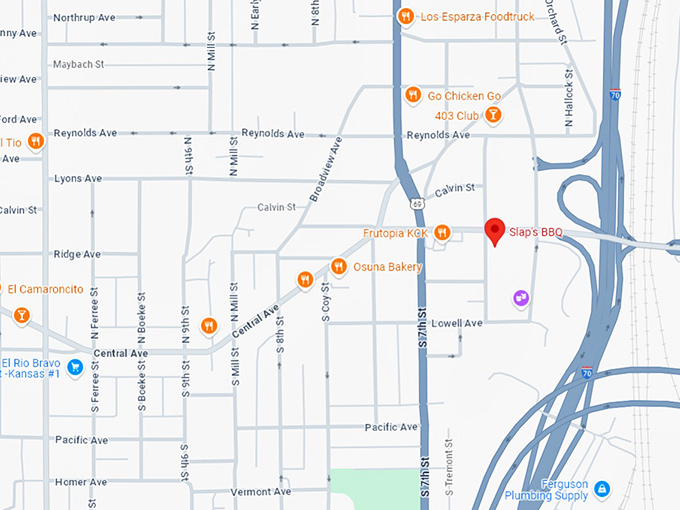 16. slap's bbq map