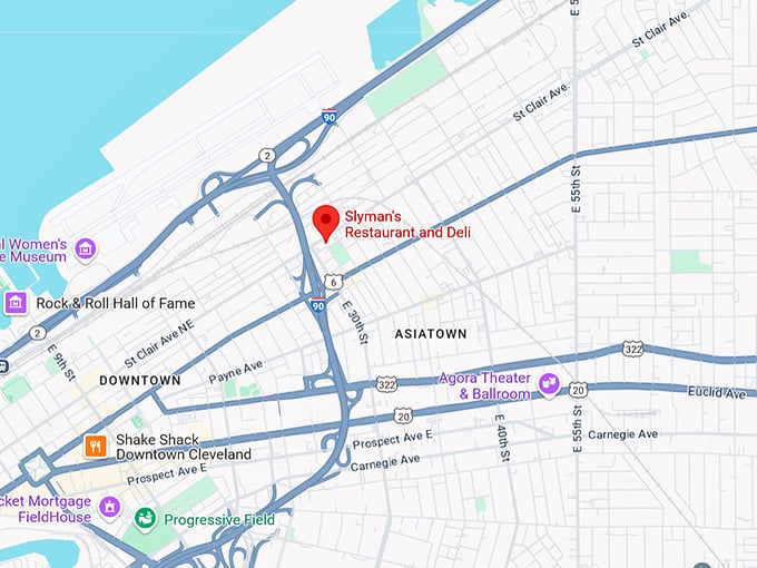 16. slyman's restaurant and deli map