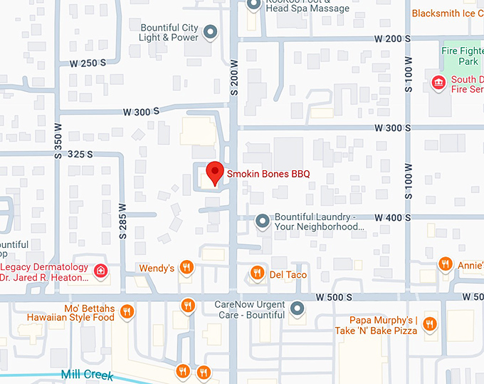 16. smokin bones bbq map