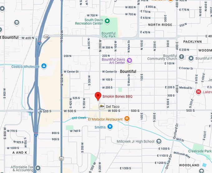 16. smokin bones bbq map