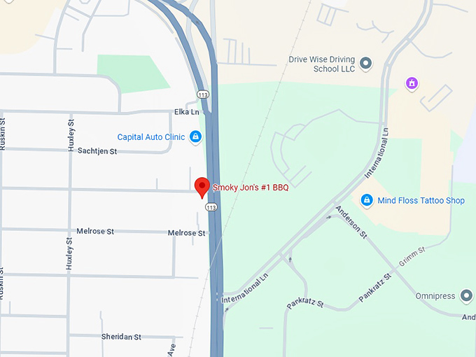 16. smoky jon's #1 bbq map