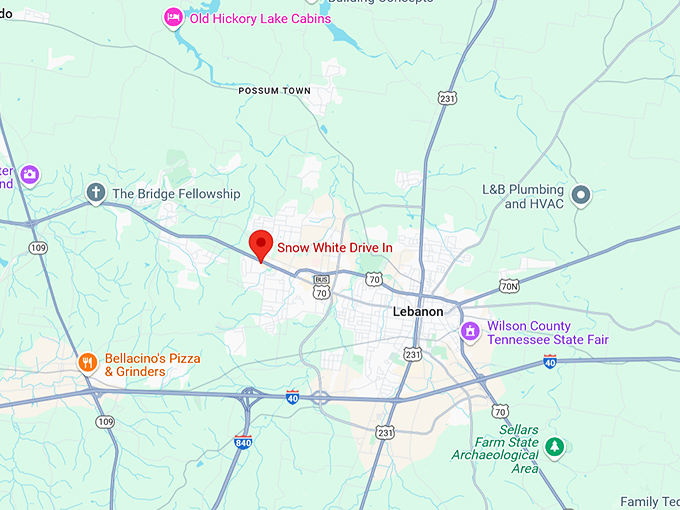 16. snow white drive in map